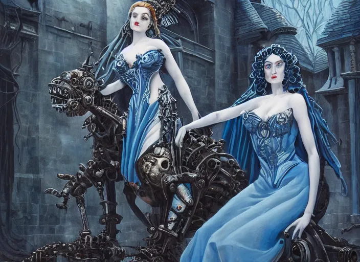 a beautiful witch queen with bright blue eyes, pale | Stable Diffusion ...