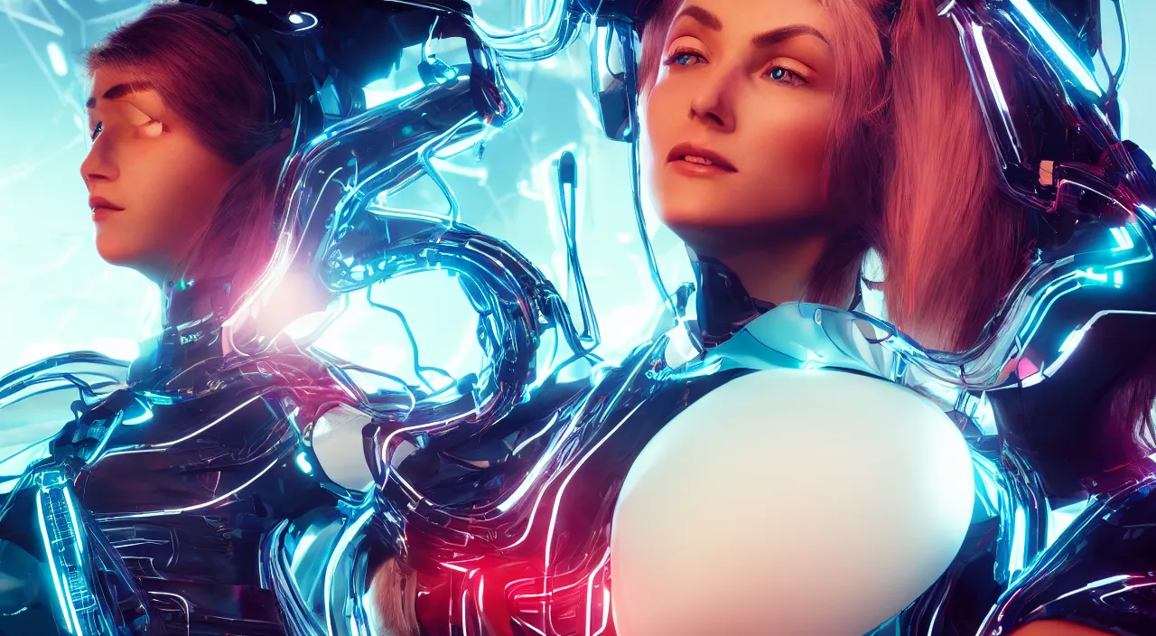 portrait of a woman wearing futuristic vr clothing | Stable Diffusion ...