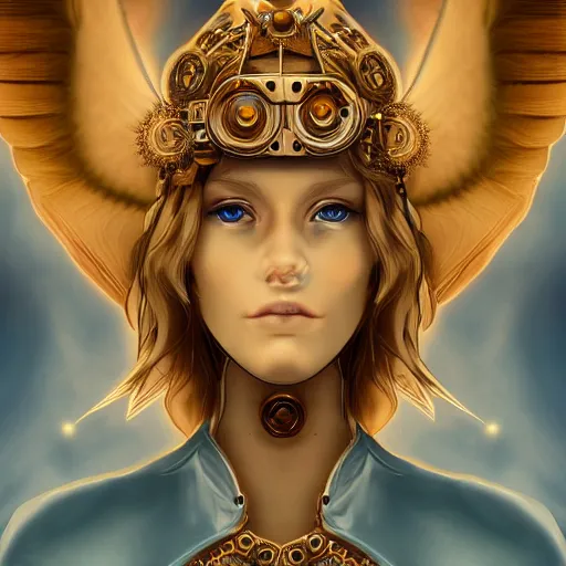 pretty blond steampunk seraphim surrounded by lava, | Stable Diffusion ...