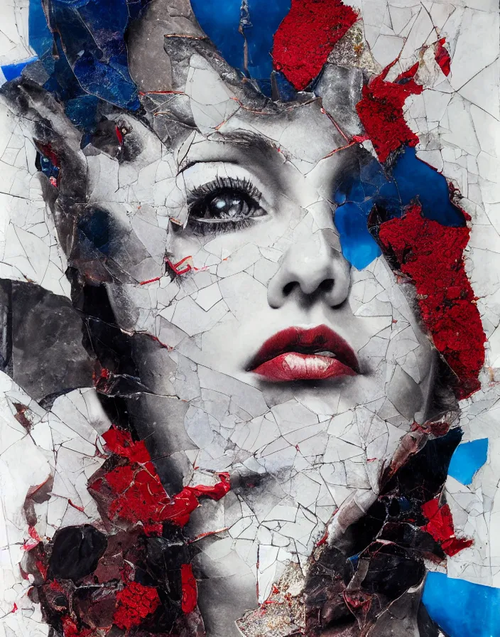 a glitched portait of a woman, distorted | Stable Diffusion