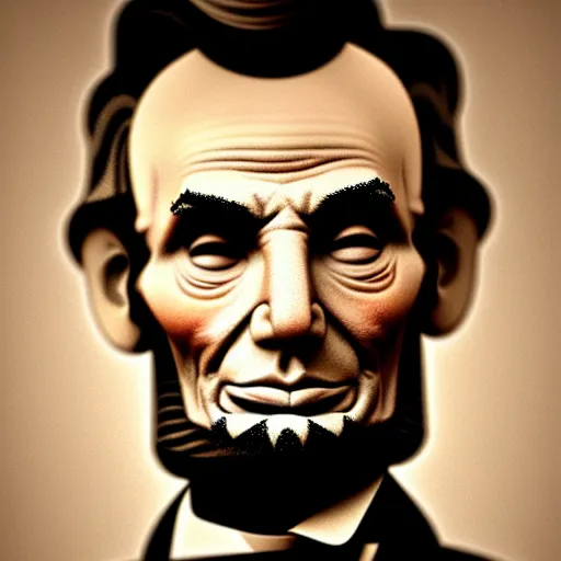 abraham lincoln's face is made of ham, hyperdetailed, | Stable ...