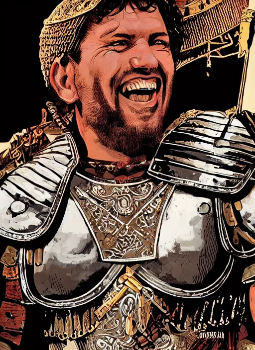 a happy roman gladiator drinking beer. gladiator. | Stable Diffusion ...
