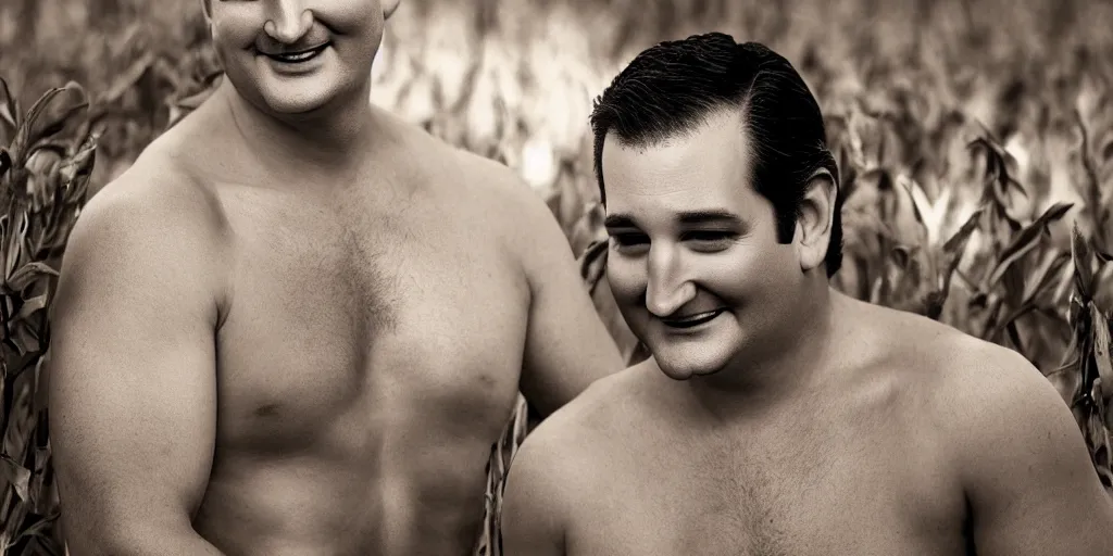 impressive portrait of ted cruz shirtless in a tobacco | Stable ...