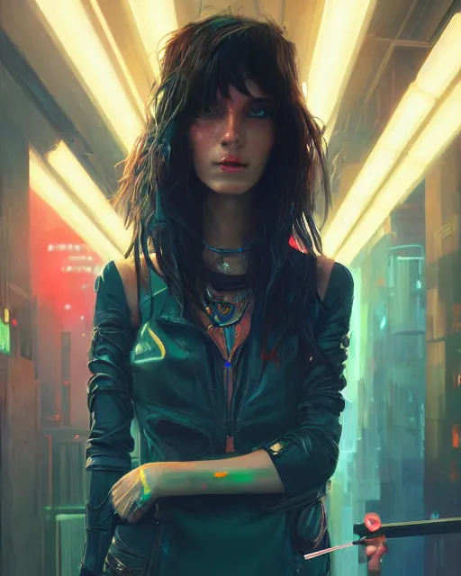 portrait of a brunette cyberpunk hippie smoking | | Stable Diffusion ...