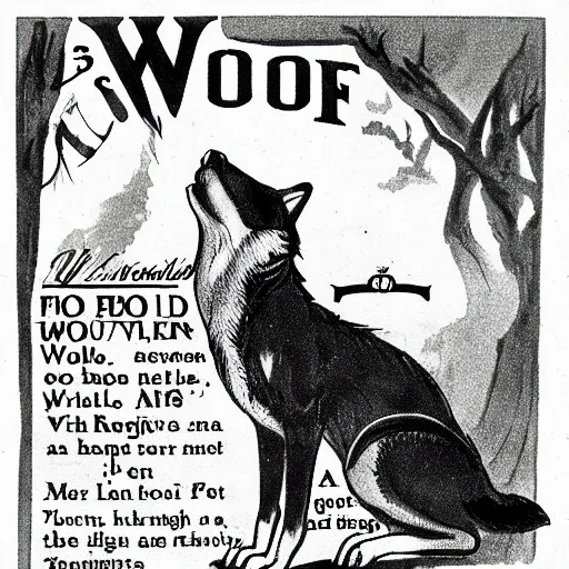 1920s advertisement featuring an anthropomorphic wolf | Stable ...
