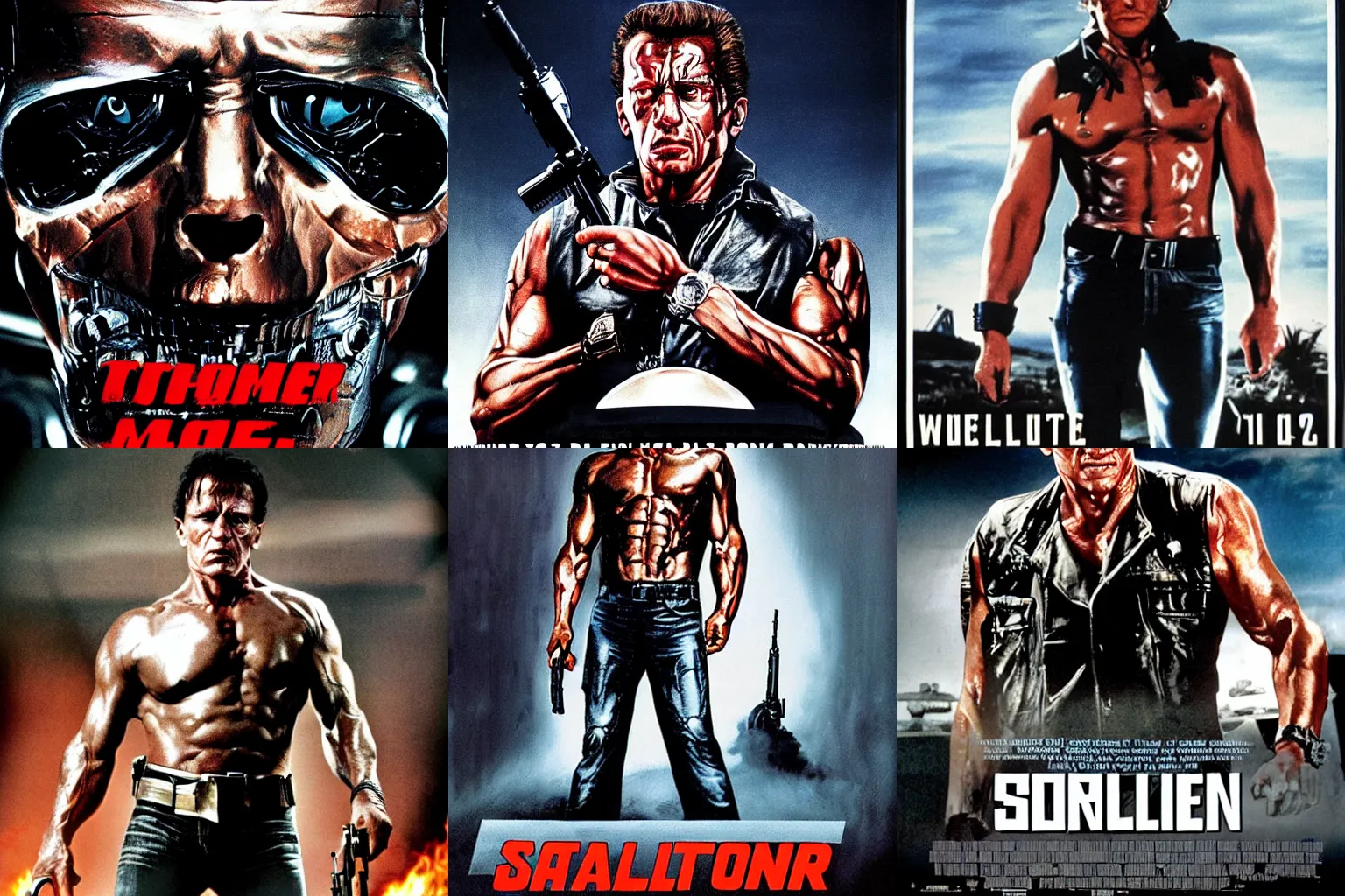 stalone as terminator, movie poster | Stable Diffusion | OpenArt