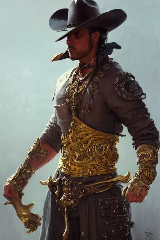 portrait of fantasy male brawler with gold teeth and | Stable Diffusion ...