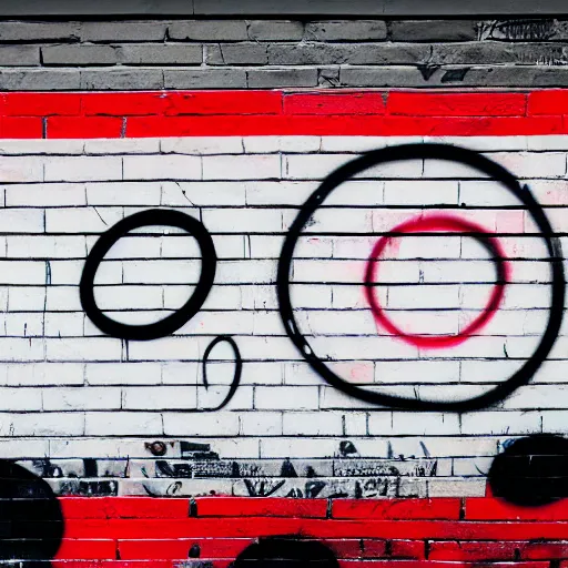 wall with graffiti, black circles and red lines | Stable Diffusion ...