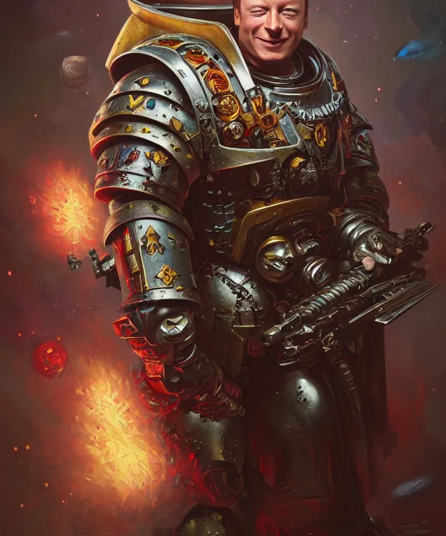 Jamie Oliver as Warhammer 40k Space Ork, portrait, | Stable Diffusion ...