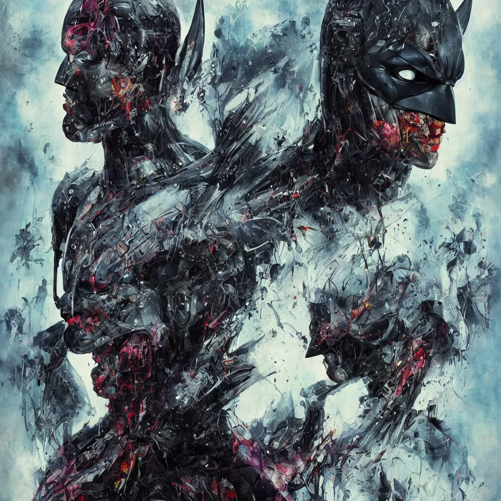 portrait of Batman, cameras, melting ,8k,by tristan | Stable Diffusion