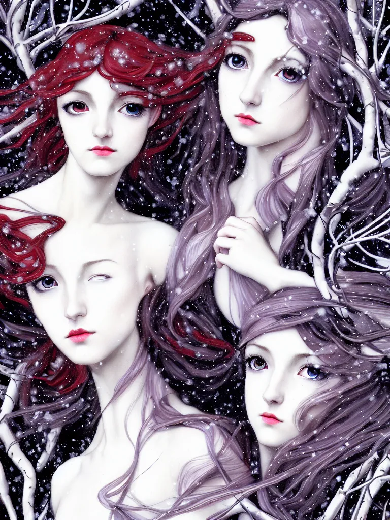 personification of winter as a triad of muses, somber, | Stable ...