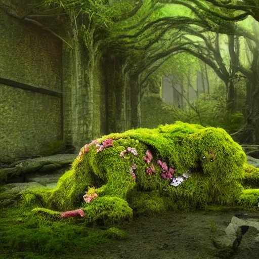 a creature made of moss and flowers in New York, | Stable Diffusion ...