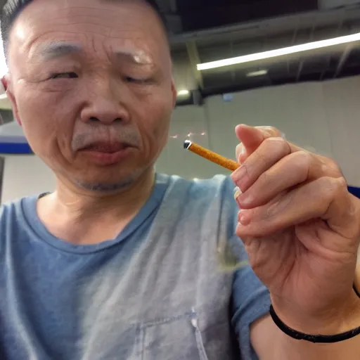 my chinese uncle smoking a cigarette at the Walmart | Stable Diffusion ...