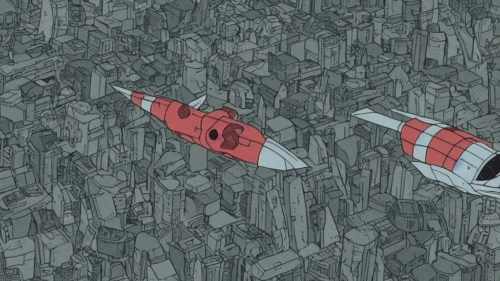 a cell shaded cartoon movie still from akira ( 1 9 8 8 | Stable ...