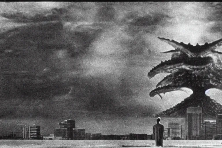 a filmstill of Kim Jong-il looking at Starro Kaiju | Stable Diffusion ...