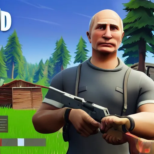 Putin In Fortnite very detailed 4K quality super | Stable Diffusion