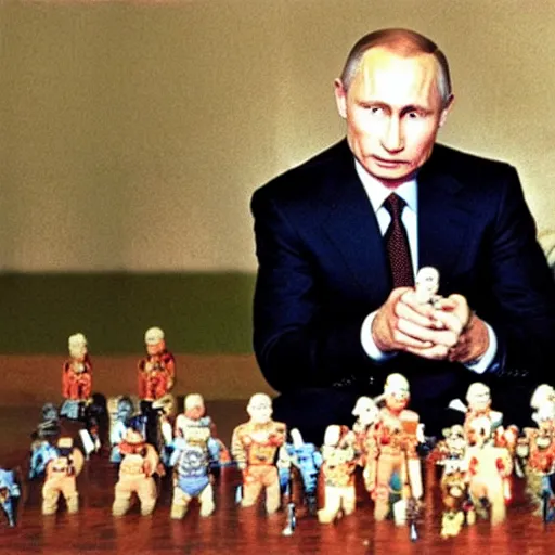 vladimir putin as a child playing with toy army | Stable Diffusion ...