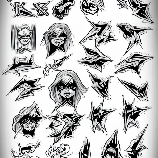 Flash Tattoo Reference Sheet | Stable Diffusion | OpenArt