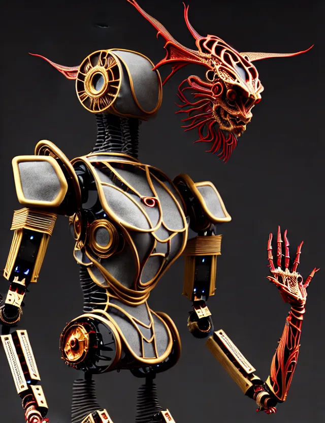 complex 3 d render of a beautiful porcelain robot - | Stable Diffusion ...