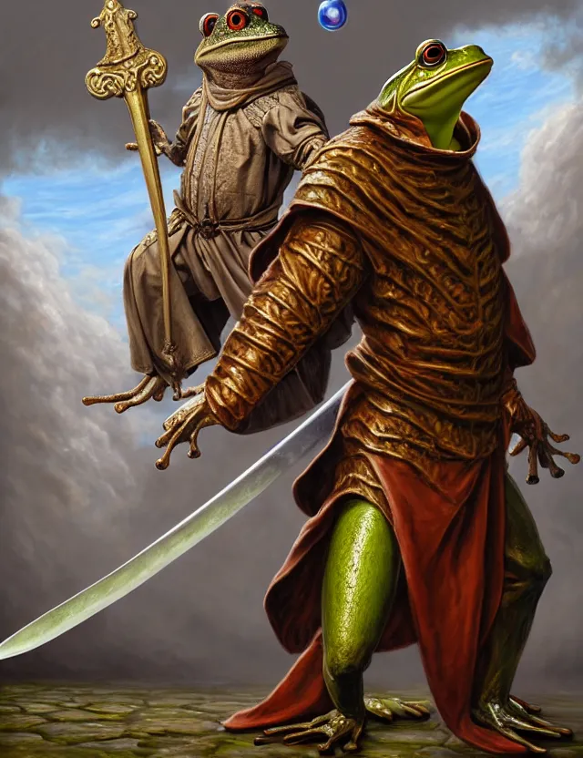 anthropomorphic bipedal frog that is dressed as a | Stable Diffusion ...