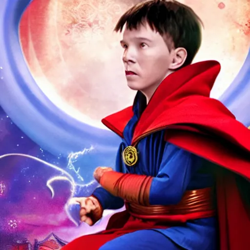 dr strange as a child sitting on santas lap, 4 k, | Stable Diffusion ...