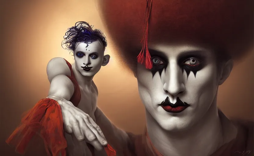 award winning portrait of a attractive male pierrot, | Stable Diffusion | OpenArt