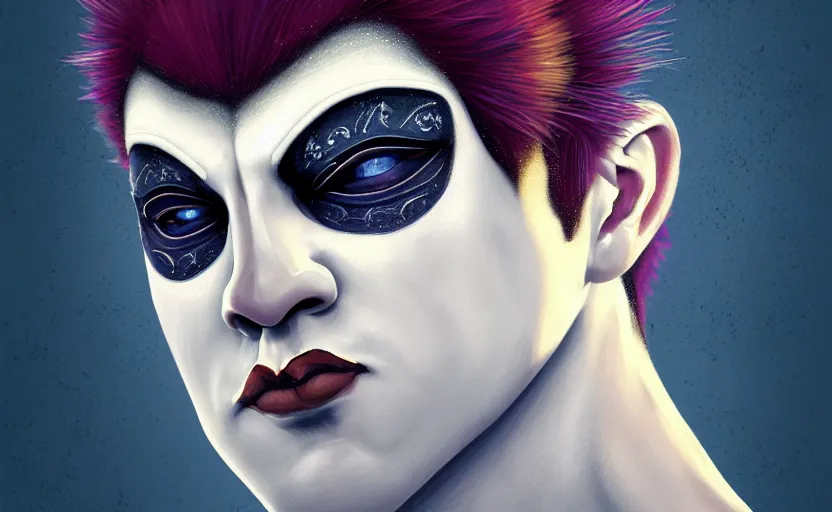 award winning portrait of a attractive male pierrot, | Stable Diffusion ...