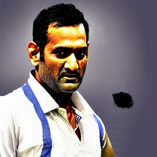 portrait of mahendra singh dhoni as a pimp, ultra | Stable Diffusion ...