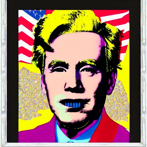 andy warhol pop art joe biden gold chain detailed | Stable Diffusion | OpenArt