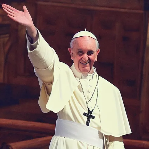 a new arm tattoo of jude law as the pope | Stable Diffusion