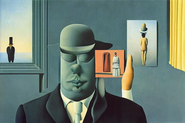 surrealist painting by rene magritte, album cover, | Stable Diffusion ...