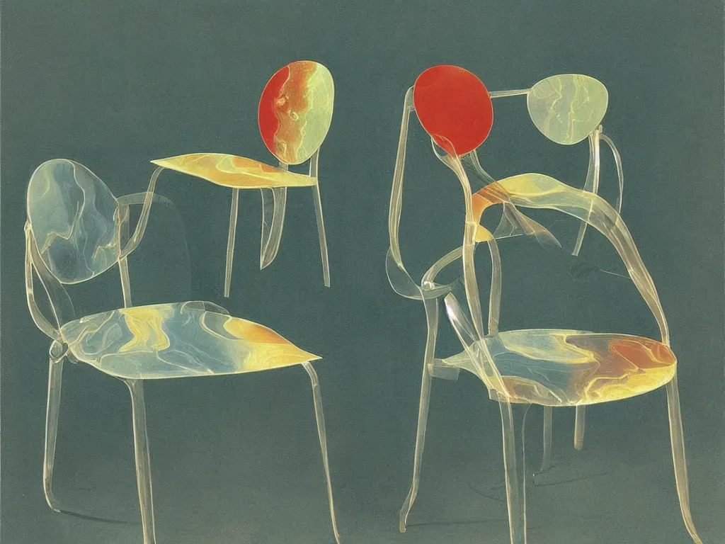 luminescent greek marble chair with leaf. colorful | Stable Diffusion ...