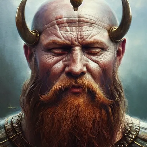 a hyperrealistic acrylic portrait painting of a viking | Stable ...
