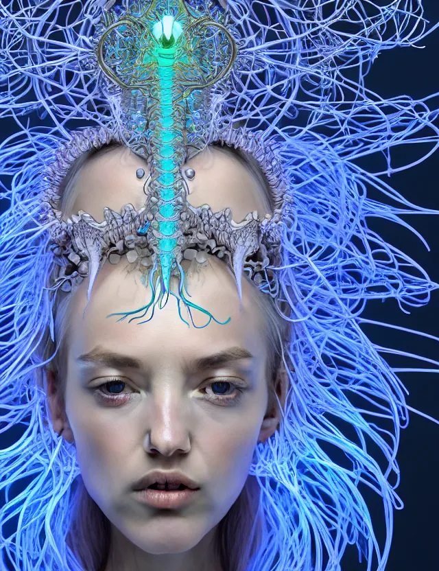 symmetrical, centered, goddess close-up portrait wigh | Stable ...