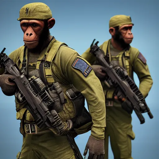 monkey navy seals, 4 k, photorealistic, detailed, | Stable Diffusion ...