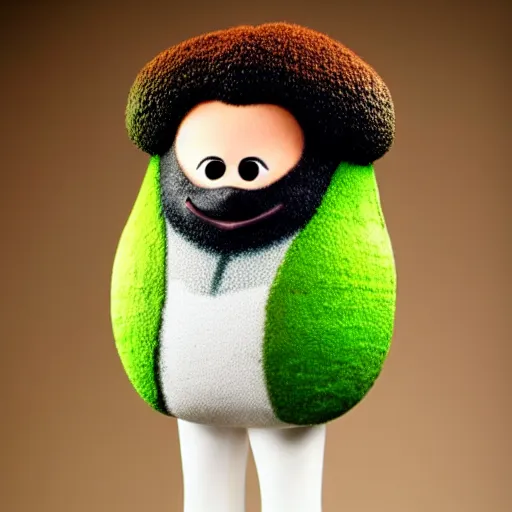 an humanoid avocado that looks like bob ross on a | Stable Diffusion ...