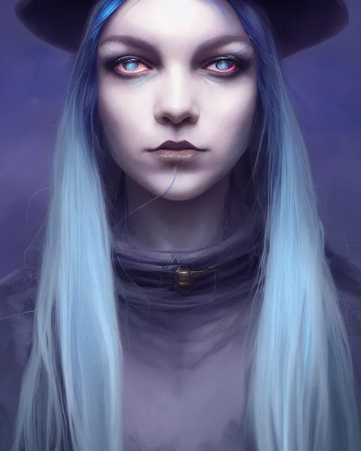 portrait of ranni the witch, blue hair, cinematic | Stable Diffusion ...