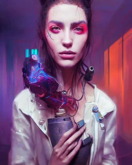 portrait of a brunette cyberpunk hippie smoking | | Stable Diffusion ...