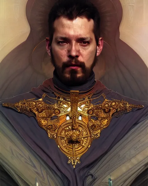 realistic wide angle portrait of a bishop, evil, | Stable Diffusion ...