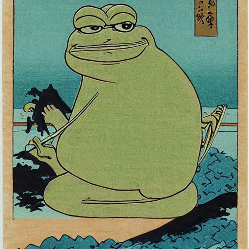 pepe the frog by Hokusai | Stable Diffusion | OpenArt