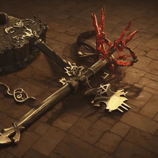 slipknot kingdom hearts keyblade, dark cinematic, | Stable Diffusion ...