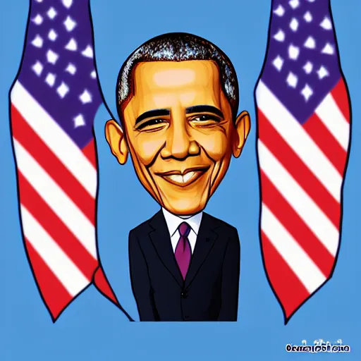 president obama in cartoon chibi style | Stable Diffusion