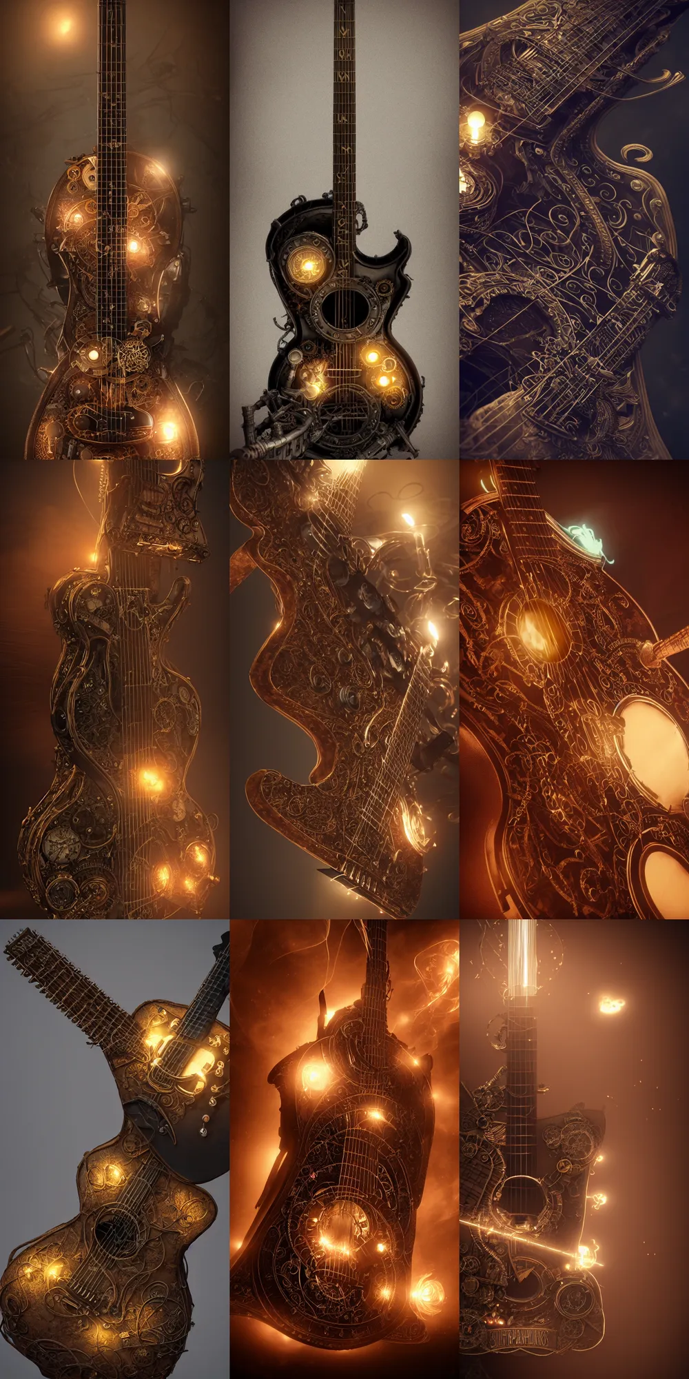 steampunk guitar, lightning, intricate detail, | Stable Diffusion | OpenArt
