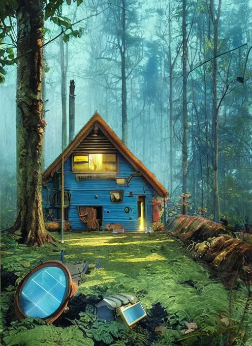 hyper realistic futuristic cottage with solar panels | Stable Diffusion | OpenArt