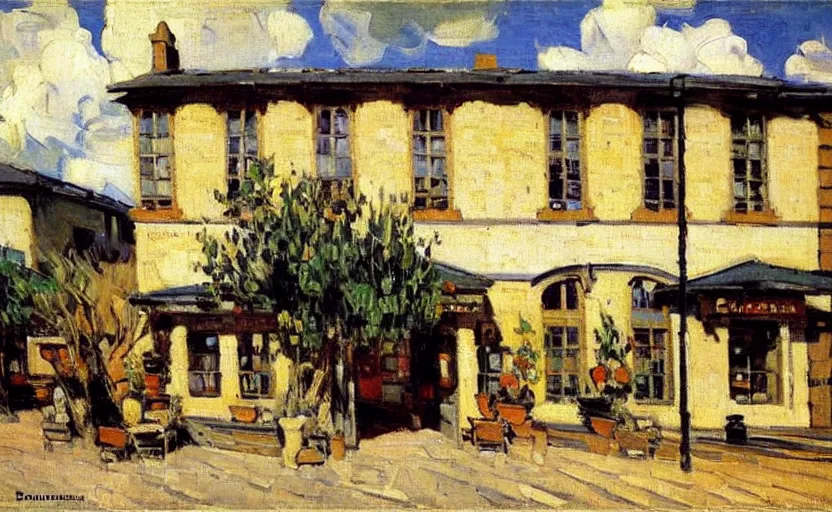 exterior of an olive garden, stanhope forbes, david | Stable Diffusion ...