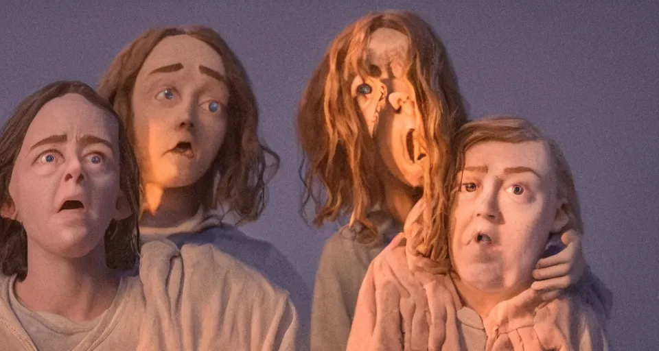 Hereditary (2018) horror claymation at night, high | Stable Diffusion ...