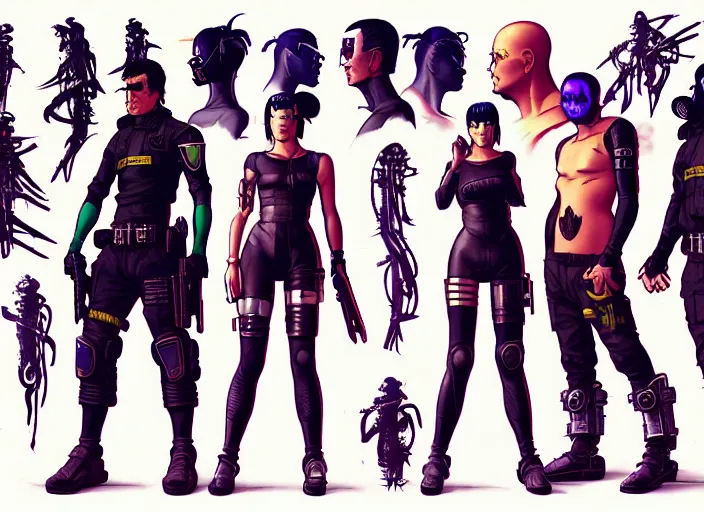 3 d model render of a cyberpunk girl, leader of a | Stable Diffusion ...