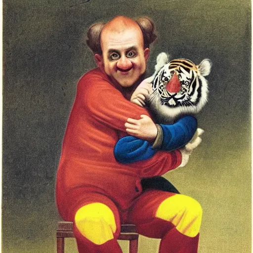 a midget clown with his arm around a young boy, who | Stable Diffusion | OpenArt