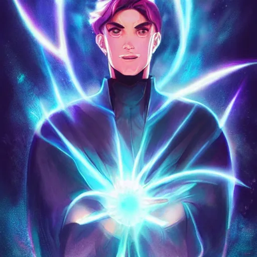 a powerful psychic man emitting psychic powers, by | Stable Diffusion | OpenArt