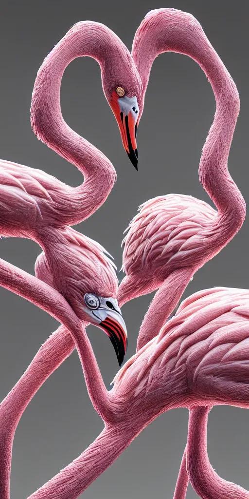 extremely detailed 3 d fractal spider flamingos with | Stable Diffusion ...
